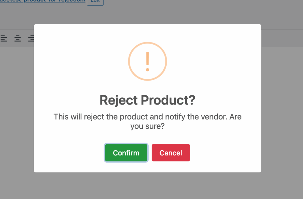 Pending Product Rejection - Dokan
