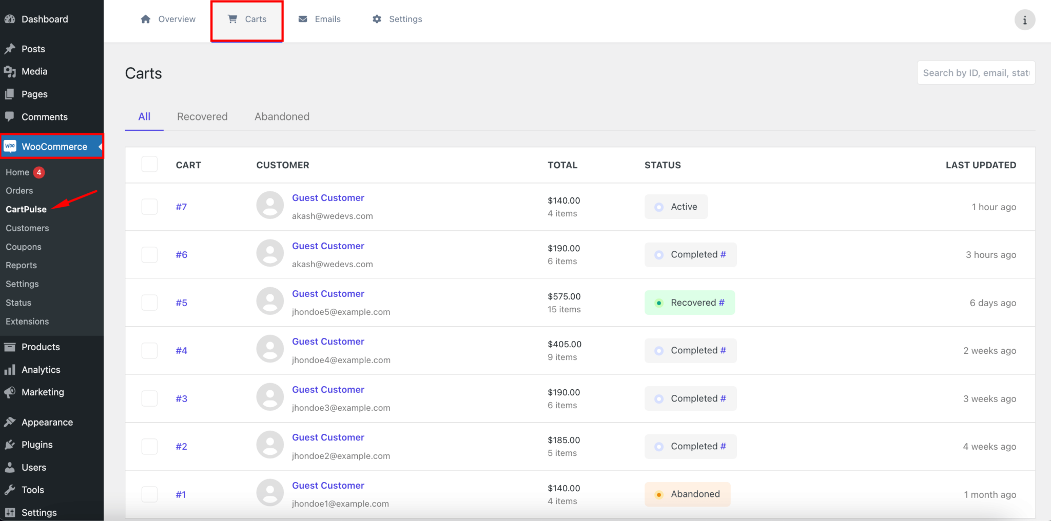 CartPulse Abandoned Cart Recovery Plugin for WooCommerce!