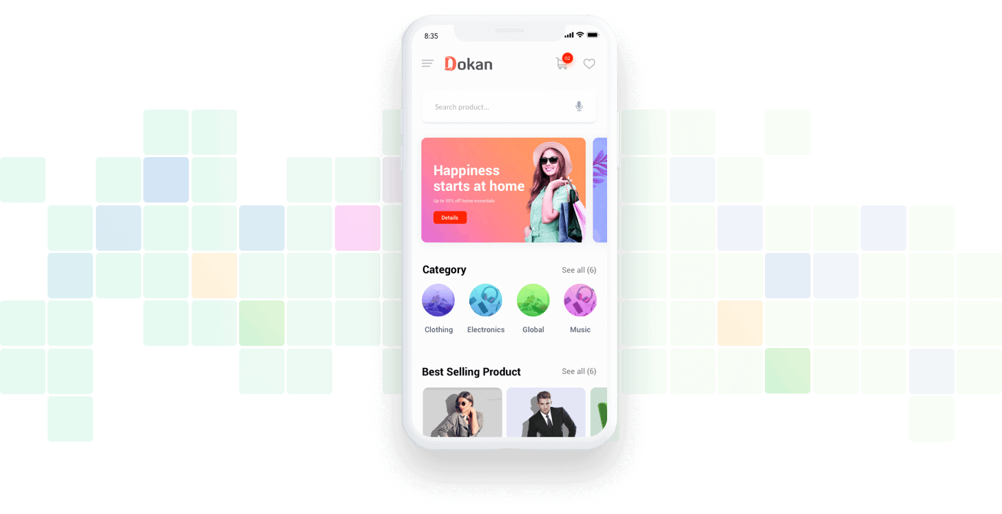 Dokan Mobile App Features - WordPress Marketplace App