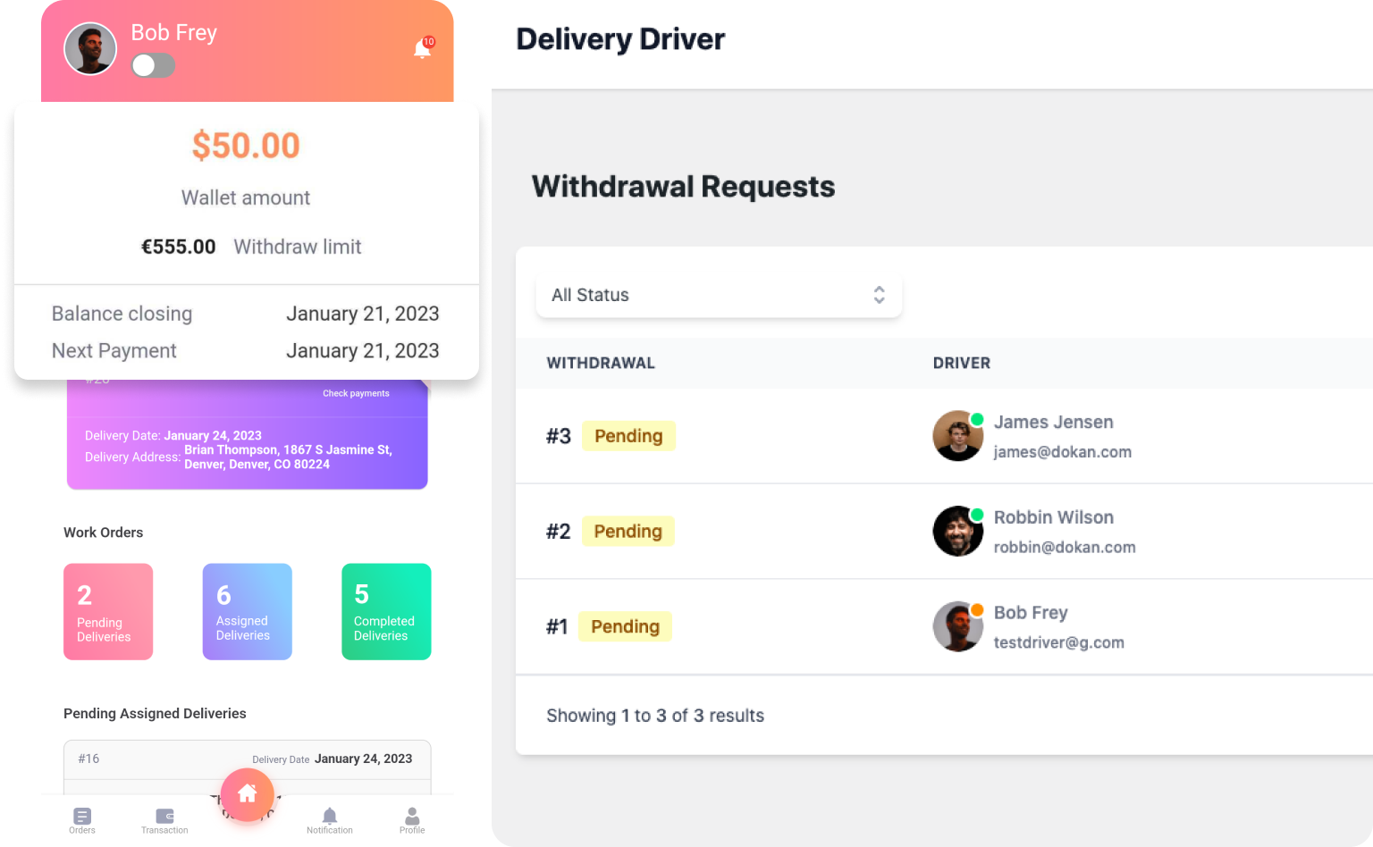 Dokan Delivery Driver App - Ease Delivery Management with Android & iOS