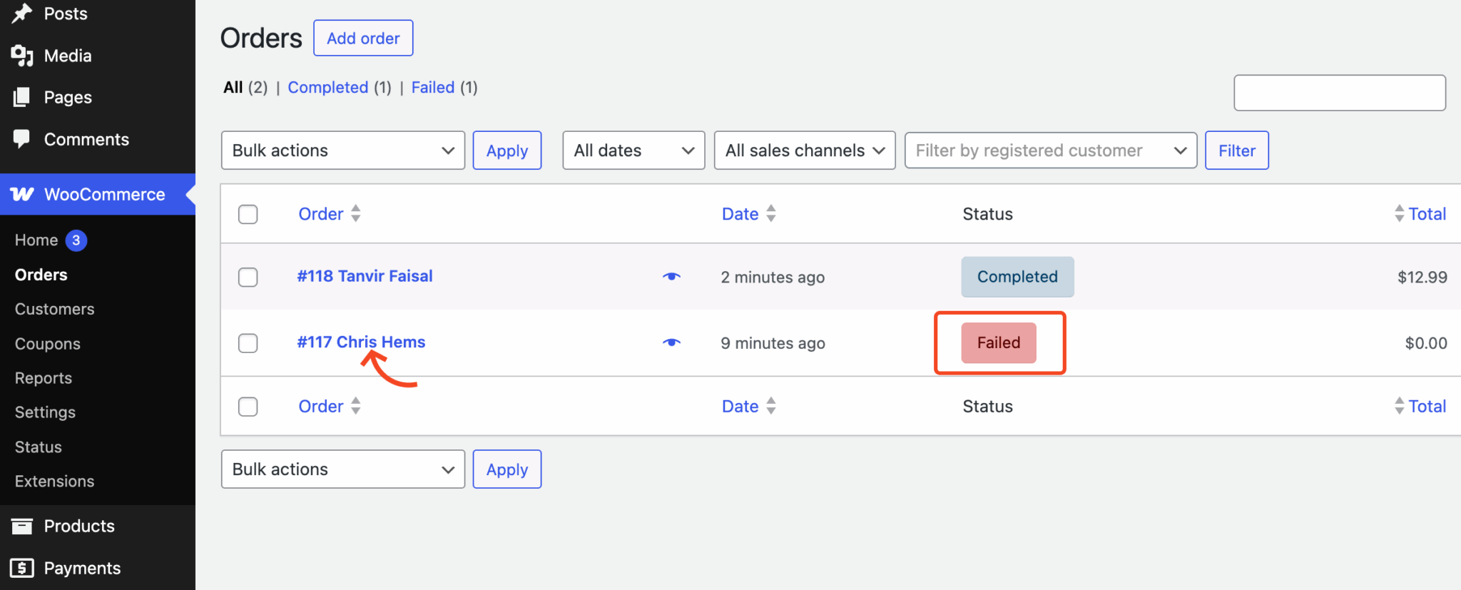 WooCommerce Failed Orders? Here’s How to Resolve Them